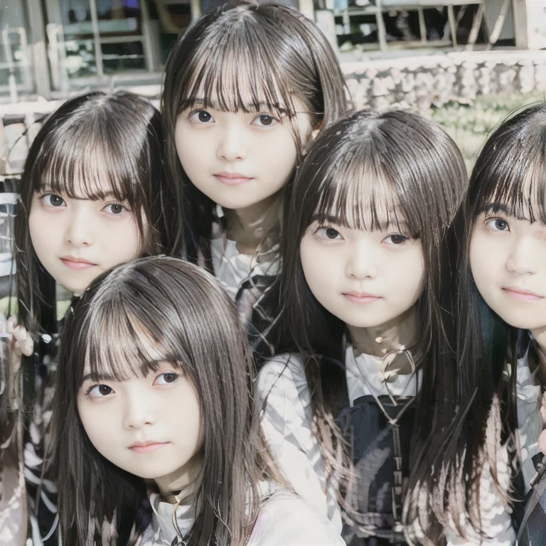 A picture、(((multiple girls))),((((6+girls))))、7girls、Women only ...