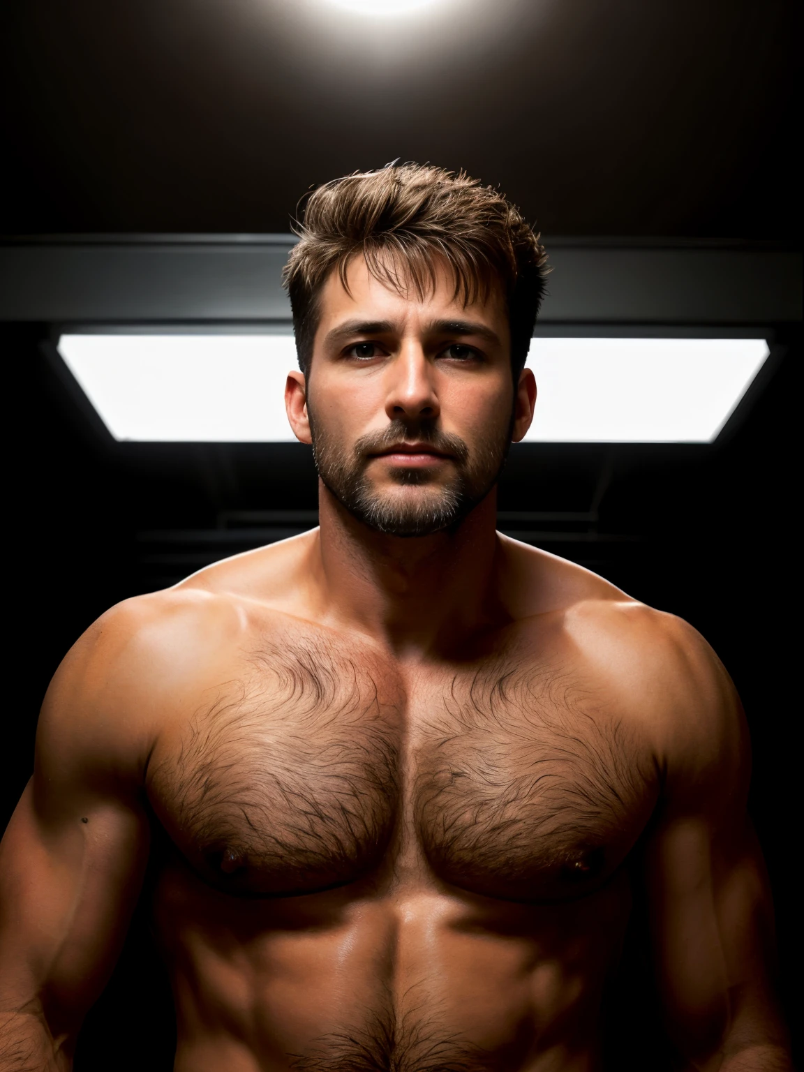 A close up of a man with a shirt on posing for a picture - SeaArt AI