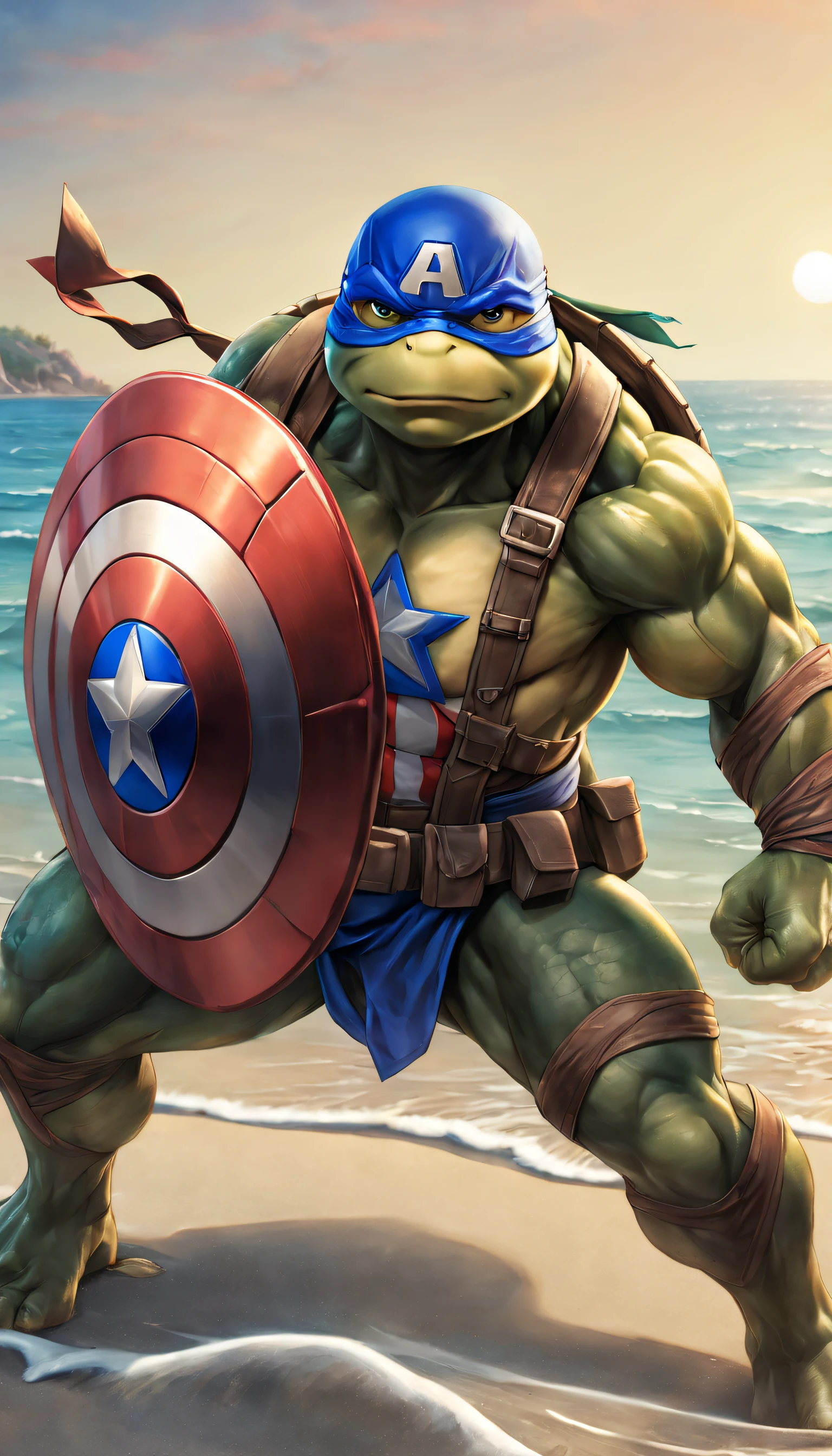 A Ninja Turtle Captain America