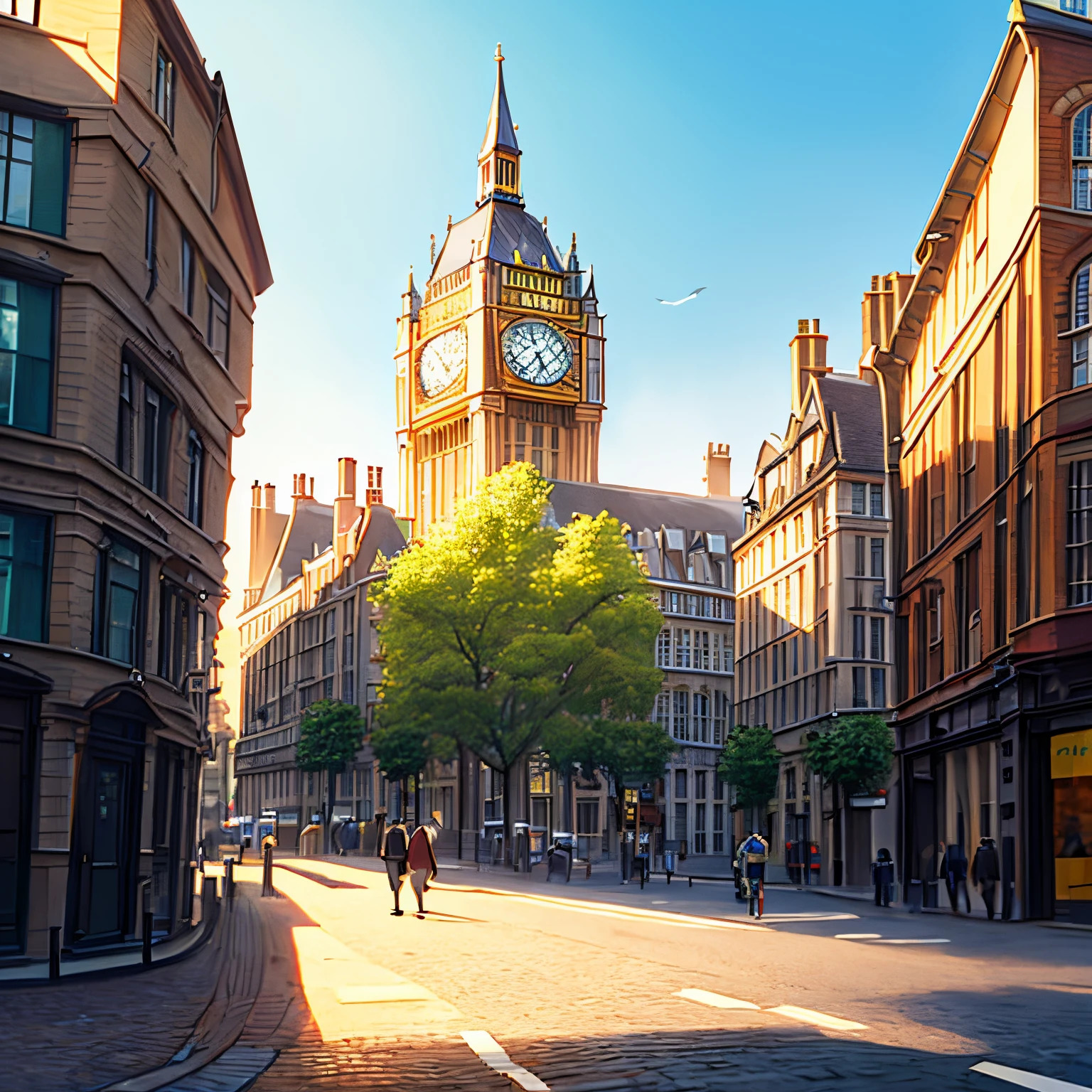 There is a clock tower on the side of a building - SeaArt AI