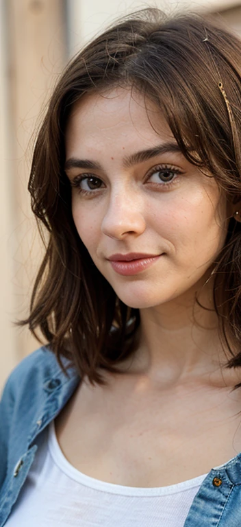 Generate a realistic image of a young digital explorer. She is 25 years ...