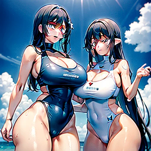 2meninas，extremely large breasts，Milk secretion，Leite Squirt - SeaArt AI