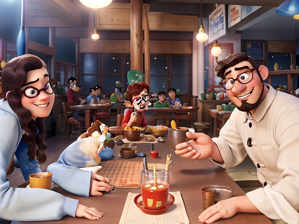 Pixar movie poster of young lovers taking pictures in a Chinese ...