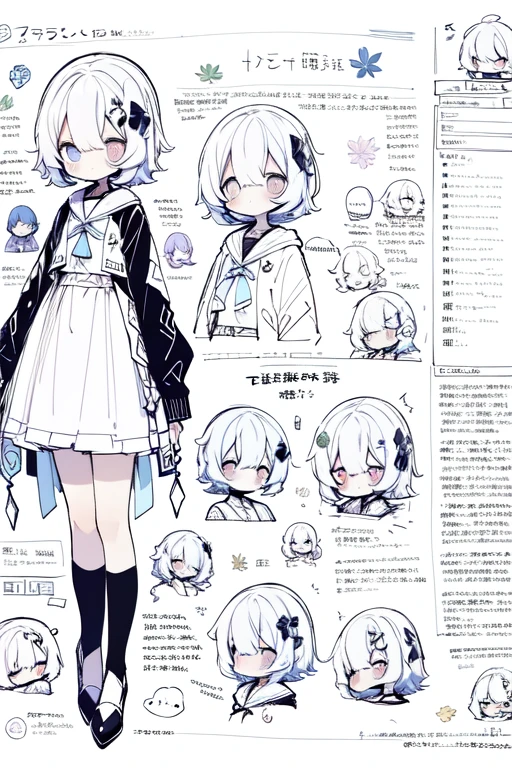 1girl in, ((Character information)、(Chara Leaf)、pastel dimmed colors ...