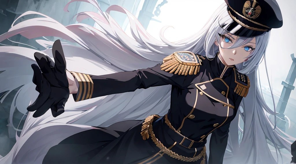 Make one Anime lady (adult woman), she's God who disguise as Commander ...