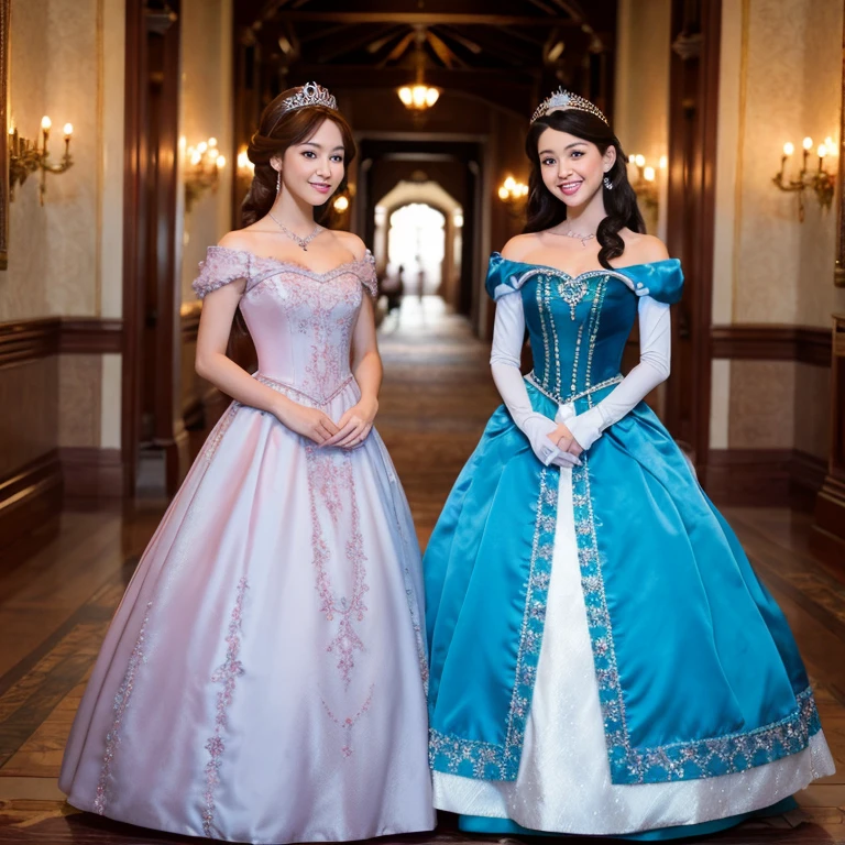Two disney princess girls - SeaArt AI