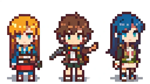 20 different characters,Chibi girls and boys, each with 20 different ...