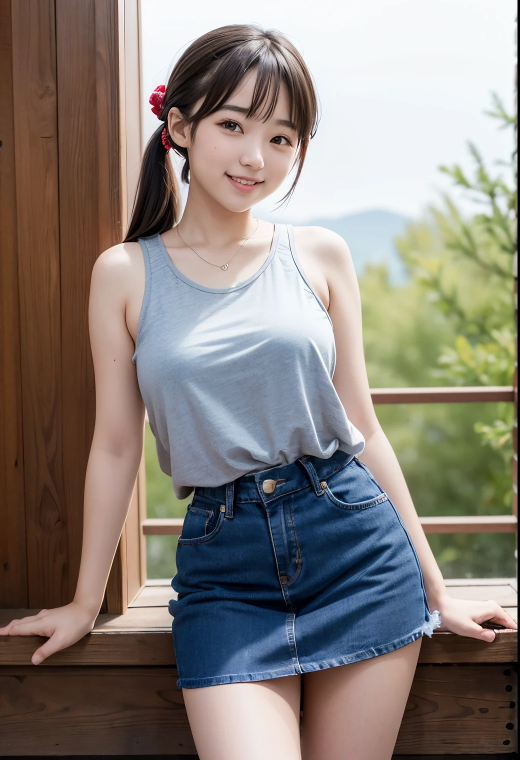 17 age, Adorable, japanaese girl, 17 age, Portrait ,Tank Tops - SeaArt AI