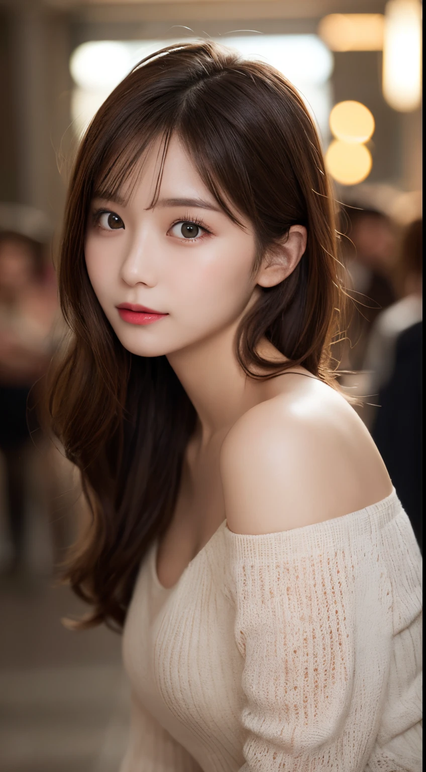 A woman with long hair and a white top posing for a picture - SeaArt AI