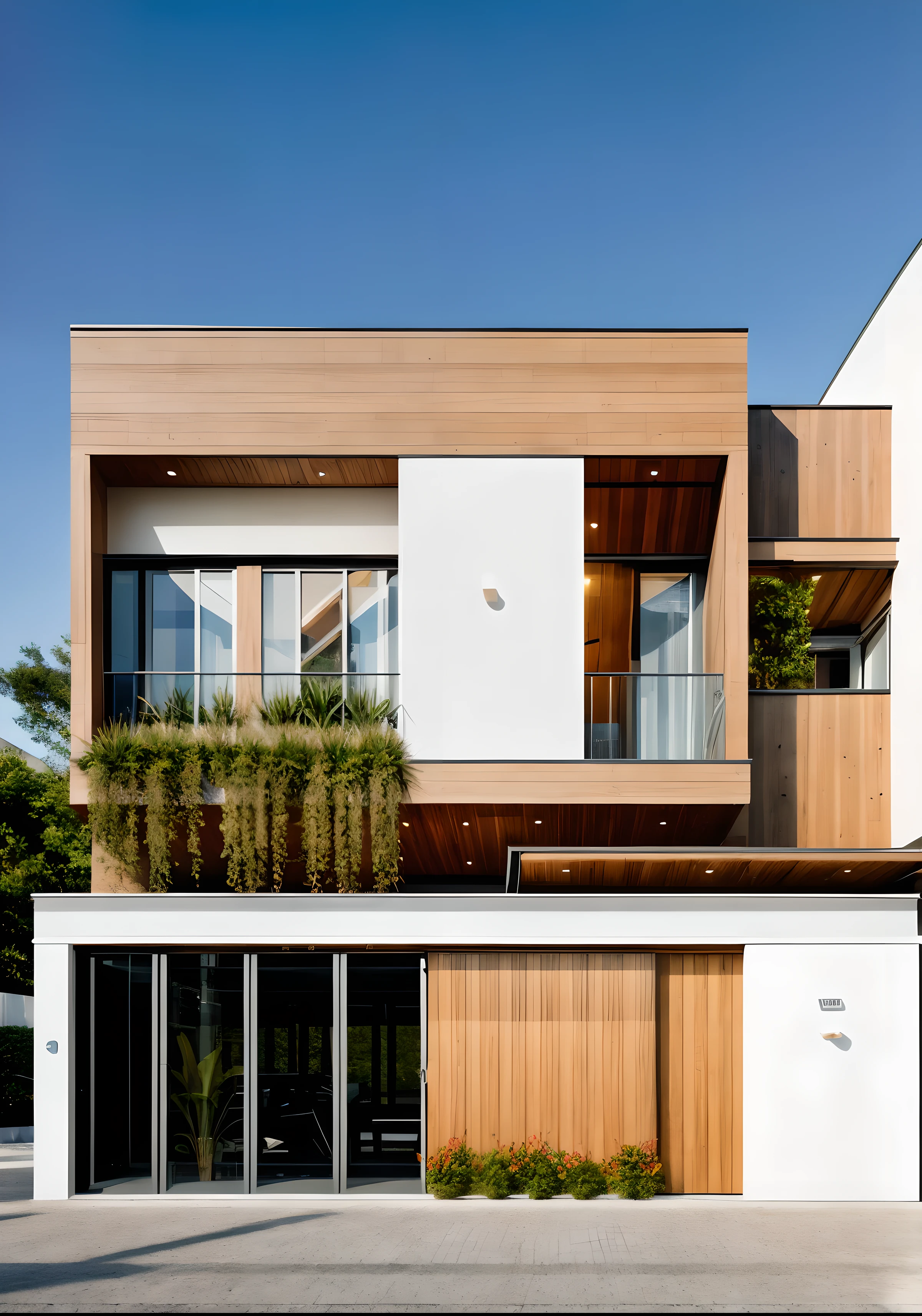 A close up of a building with a balcony and a balcony - SeaArt AI