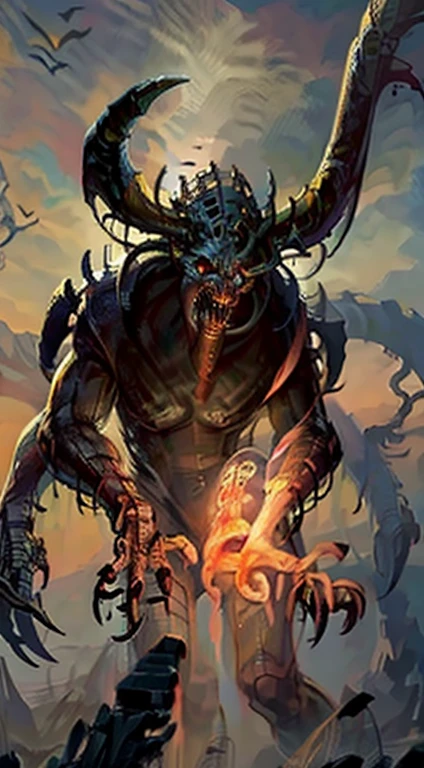 (best quality, highres), Horror, Hydra, grotesque scene, monstrous ...