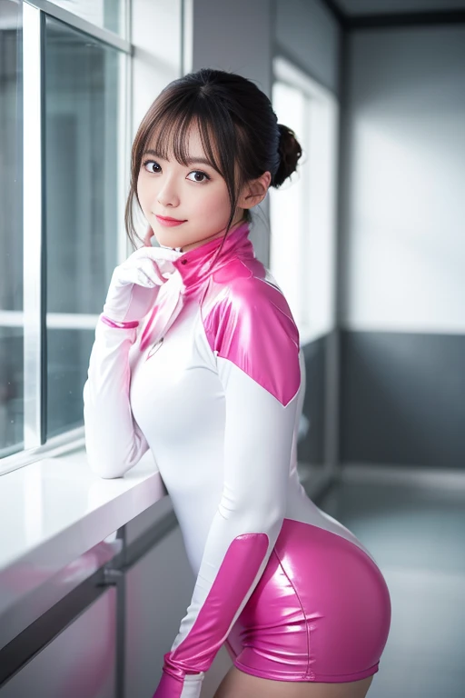 (Place your index finger on your chin, bend the index finger - SeaArt AI