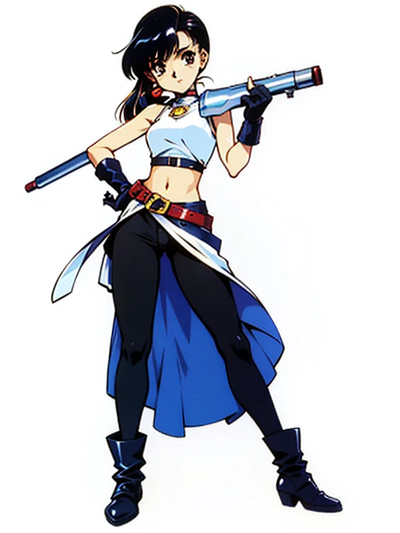 Urushihara satoshi, 90s, retro artstyle, 90 style, girl, fantasy ...