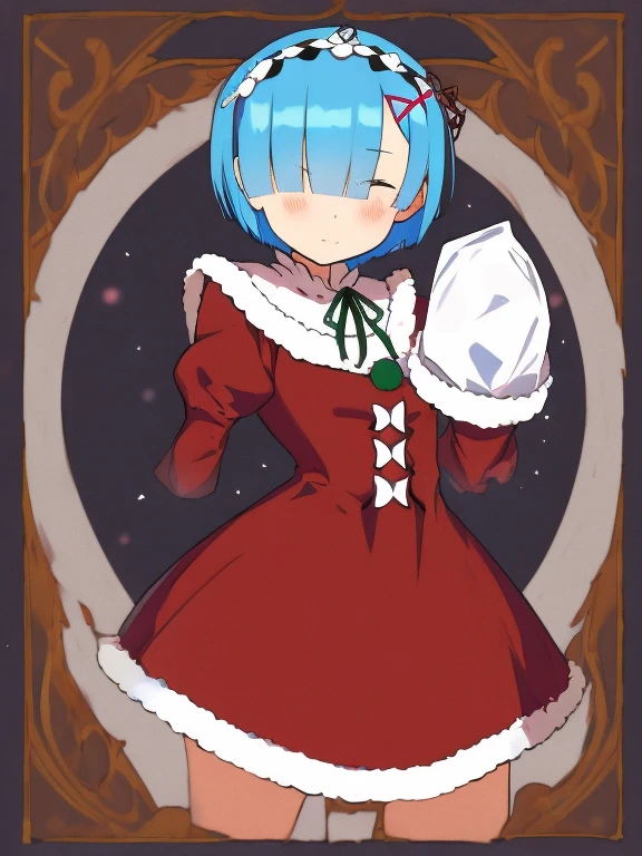 "RE.Rem of Zero"、Dressed as Santa、short-cut、 - SeaArt AI