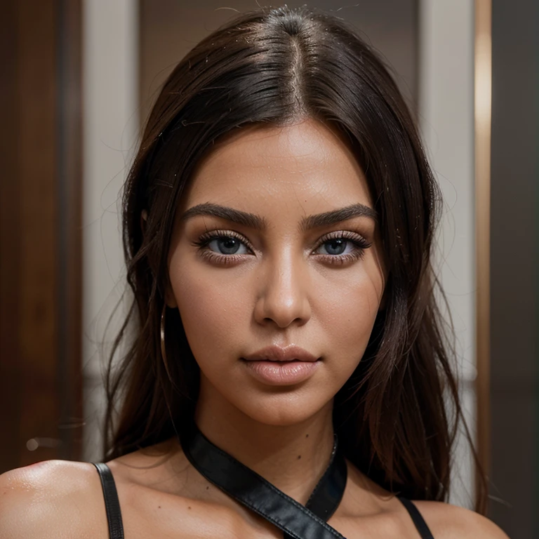 Instagram model look like Kim Kardashian blue eyes hyper realistic ...