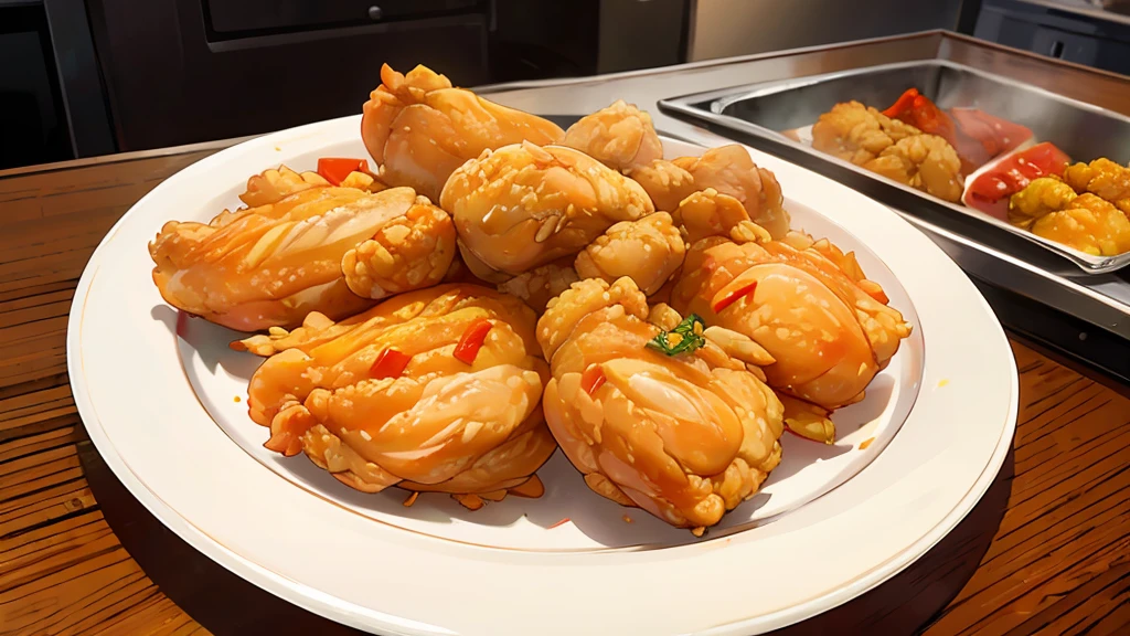 (fried chicken:1.4)、No human、cooking a、Looks delicious、The warm - SeaArt AI