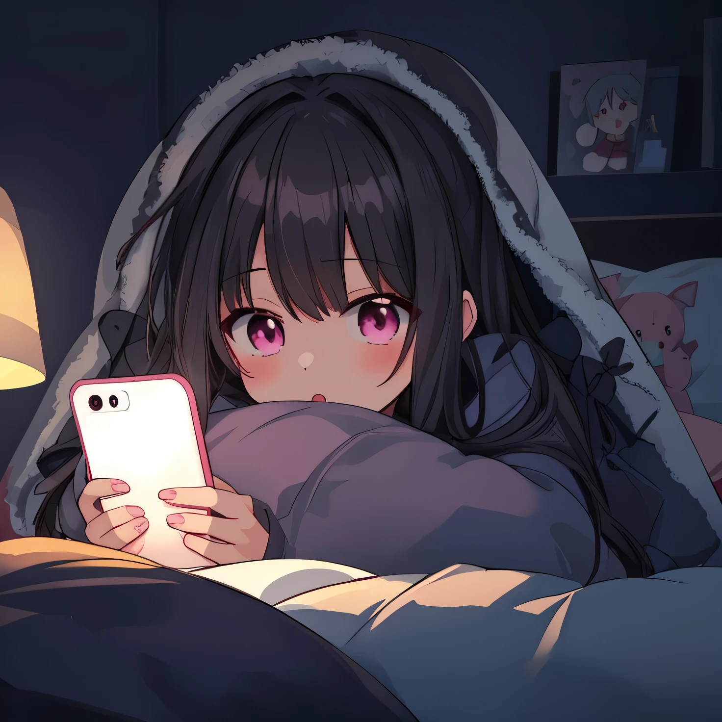 Anime girl in bed store