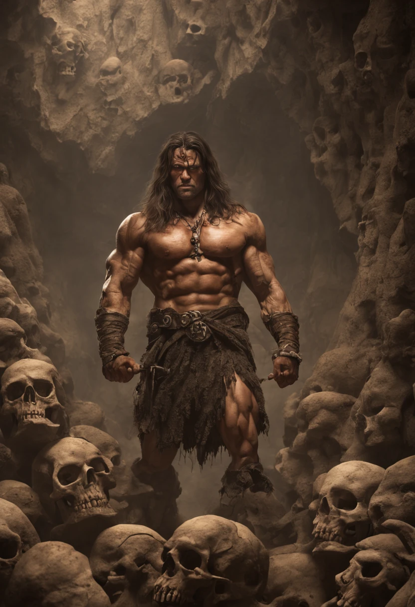 ((SFW)) (male bodybuilder with long hair Conan the Barbarian - SeaArt AI