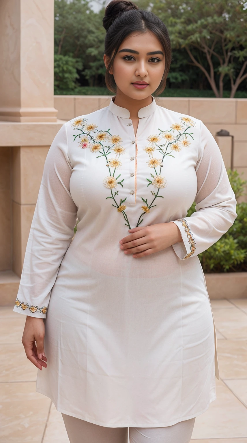 Malvika Sharma Indian beautiful woman sexy curvy plus size model wearing Kurta w - SeaArt AI