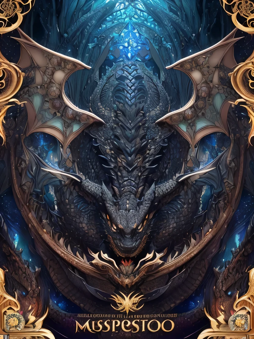 A close up of a dragon with a large head and wings - SeaArt AI