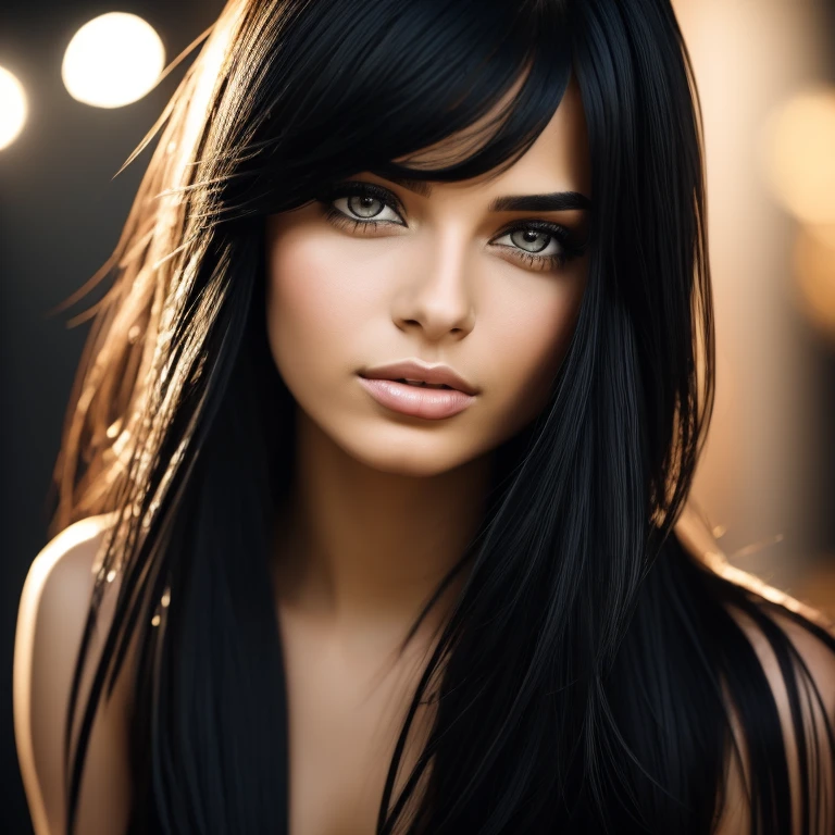 (best quality,ultra-detailed),a woman with long black hair,slanted eyes ...