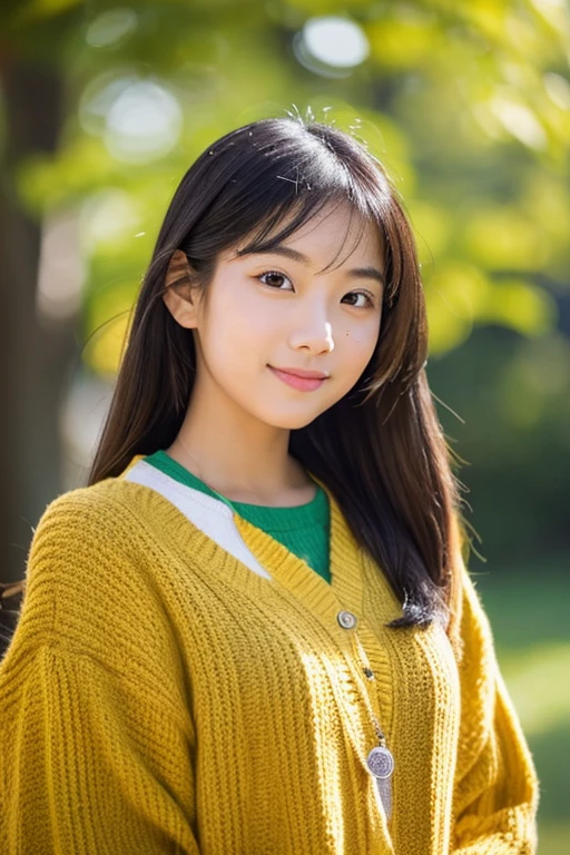 Photo of an Asian girl with features that radiate warmth, intelligence ...
