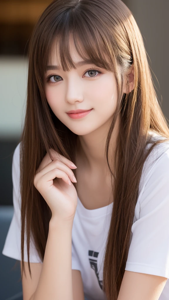 Unparalleled beauty、Beautiful innocent face、smile、lie down、Lustrous ...