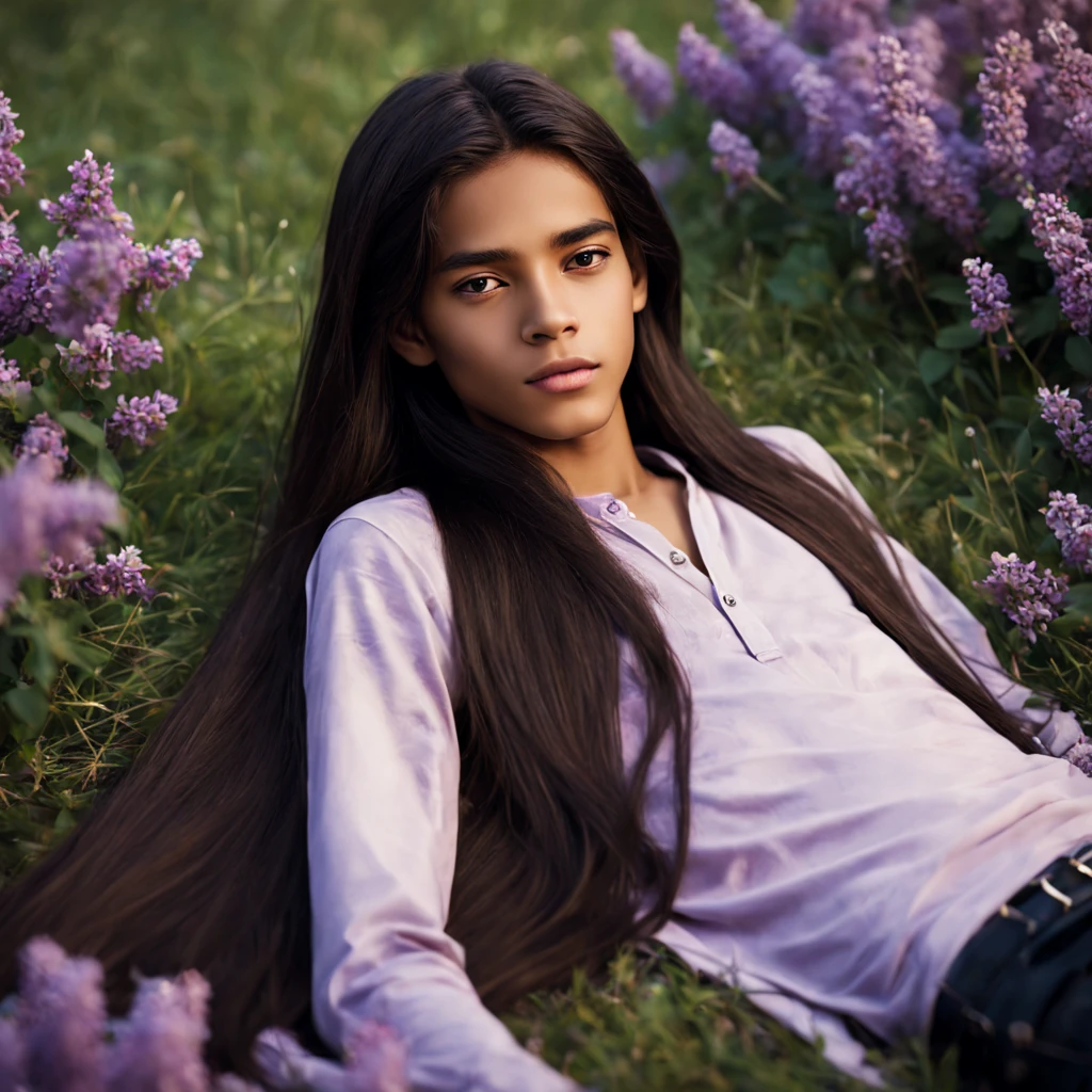very slim young boy, ** y.o, thin face, Moroccan, brown skin color ...
