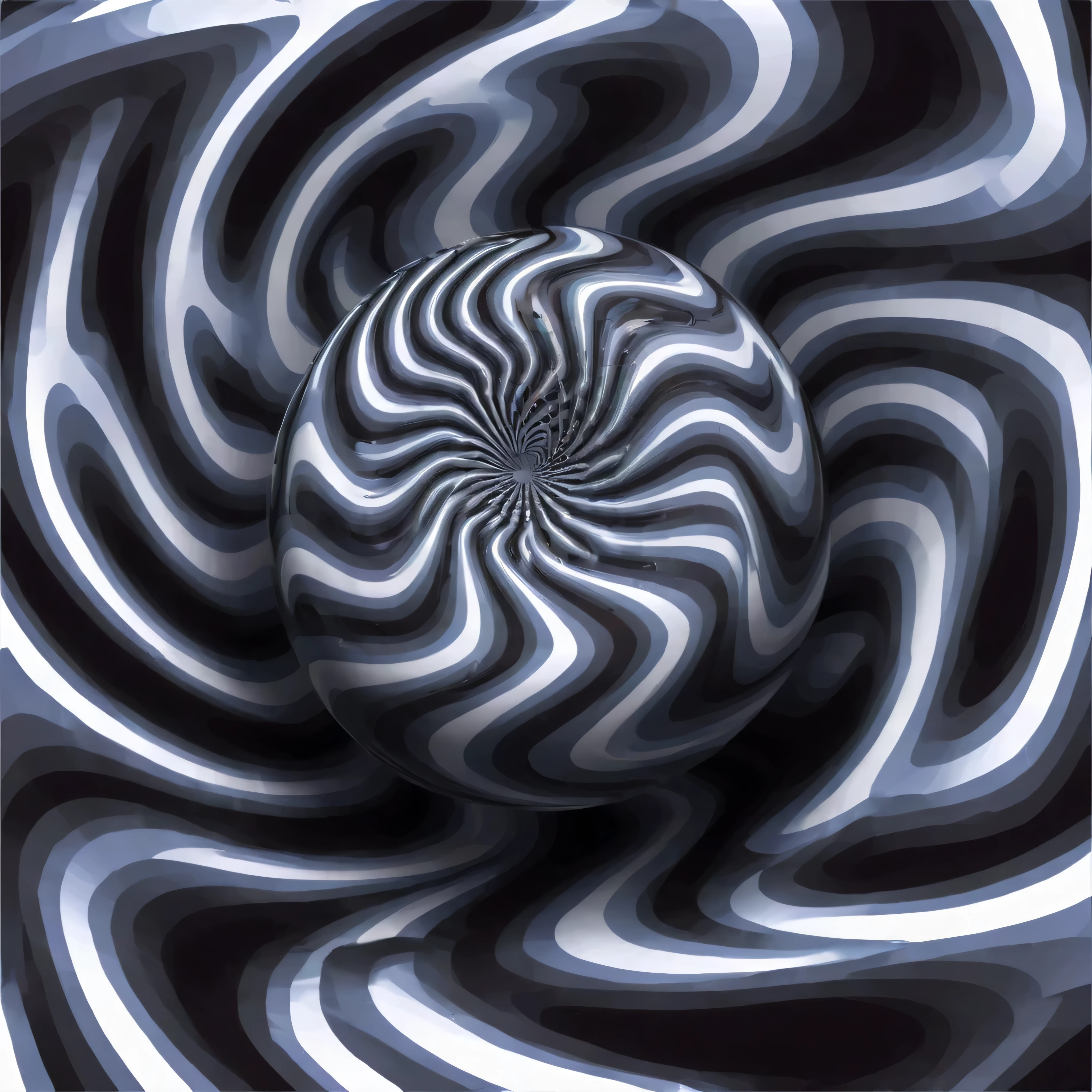 A close up of a spiral design with a black and white background - SeaArt AI