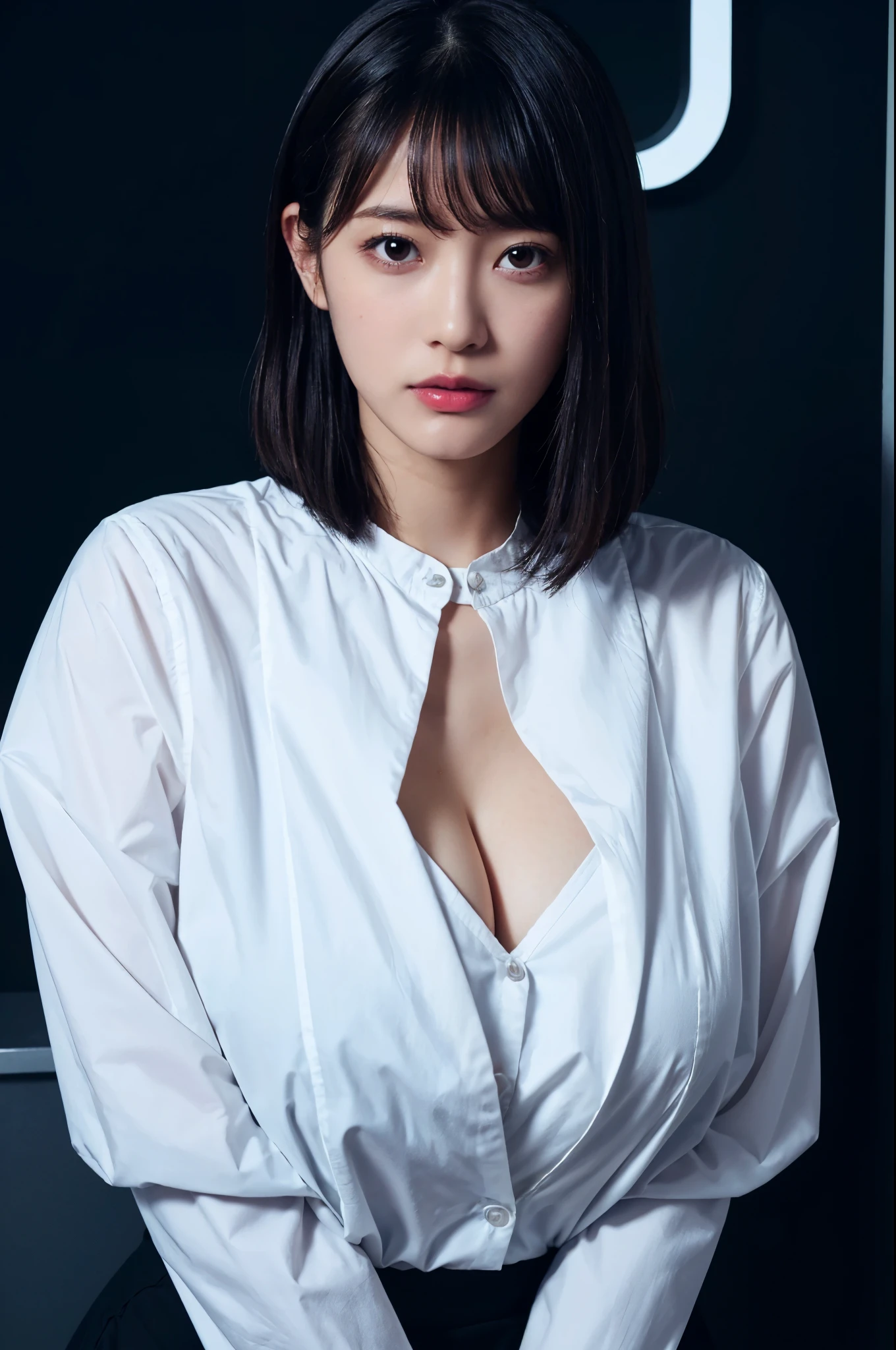 A woman in a white shirt posing for a picture - SeaArt AI