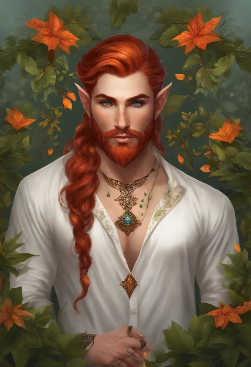 (highres:1.2), detailed portrayal of an elf with an intricate tattoo ...