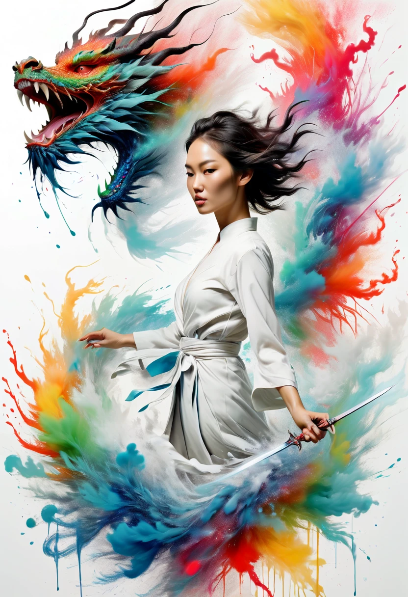 Scribble art，ink splatter，wild and unrestrained，splash ink painting ...