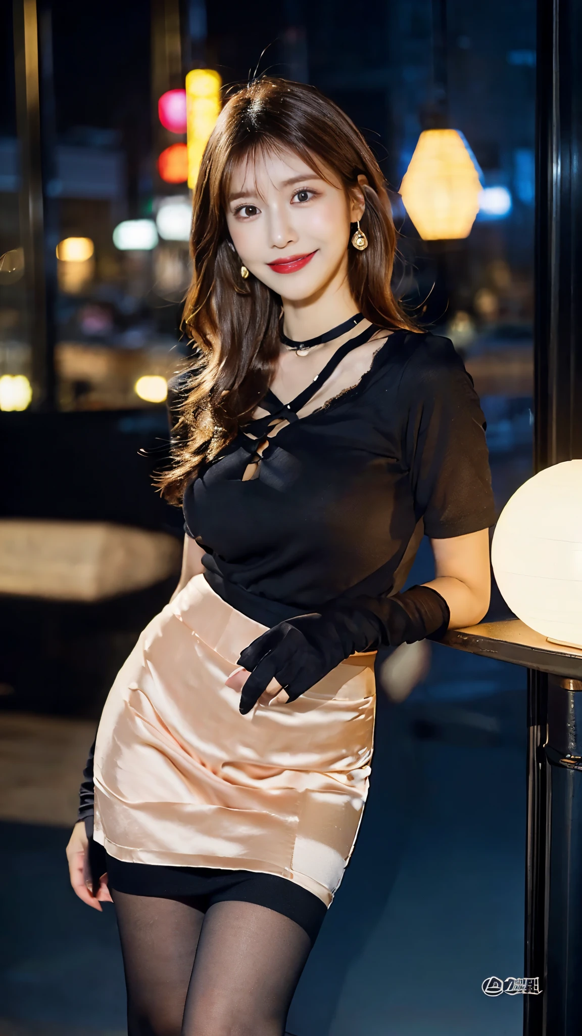 A close up of a woman in a short dress posing for a picture - SeaArt AI
