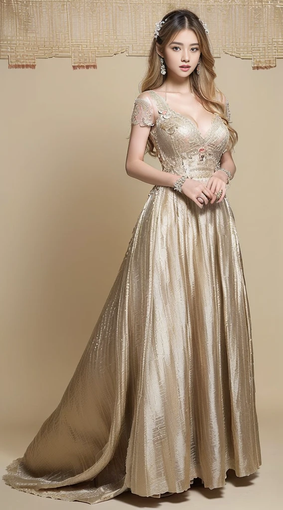 Masterpiece, 1 Girl, Beautiful Face ((((A Chinese-inspired dress ...