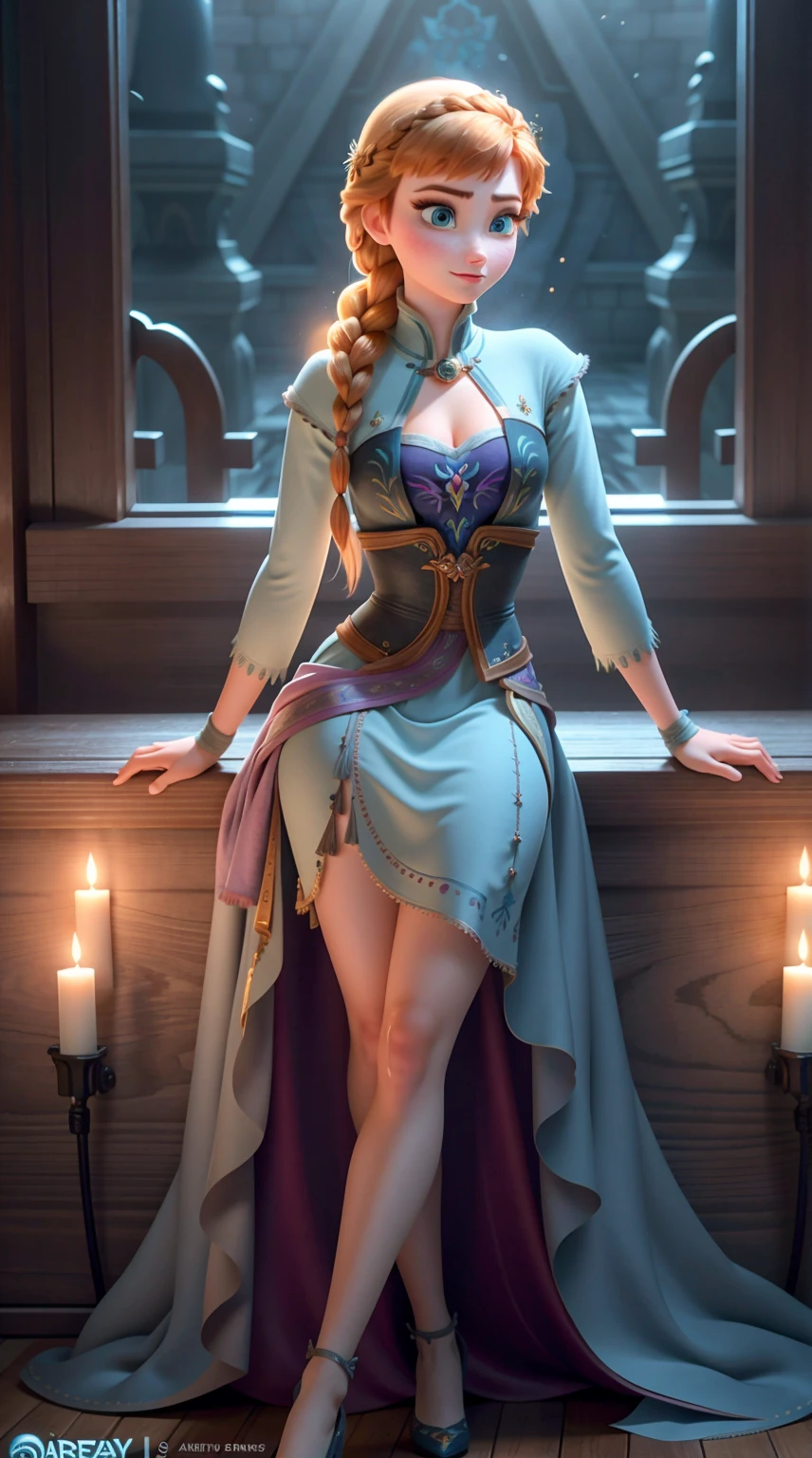 アレンデールのアナの画像, アナ ディズニー's Frozen movie, アルト and セクシー, 壮大な顔 - SeaArt AI