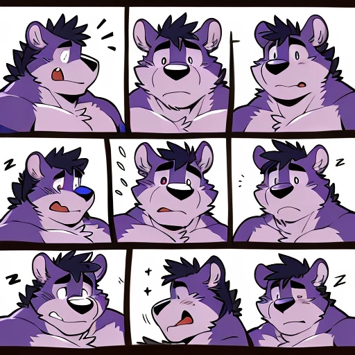 By takemoto arashi, (character expressions sheet, character busts ...