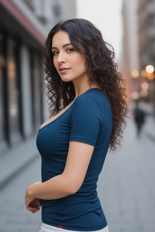 A beautiful portrait of a russian indian origin 31 yo woman, long and ...