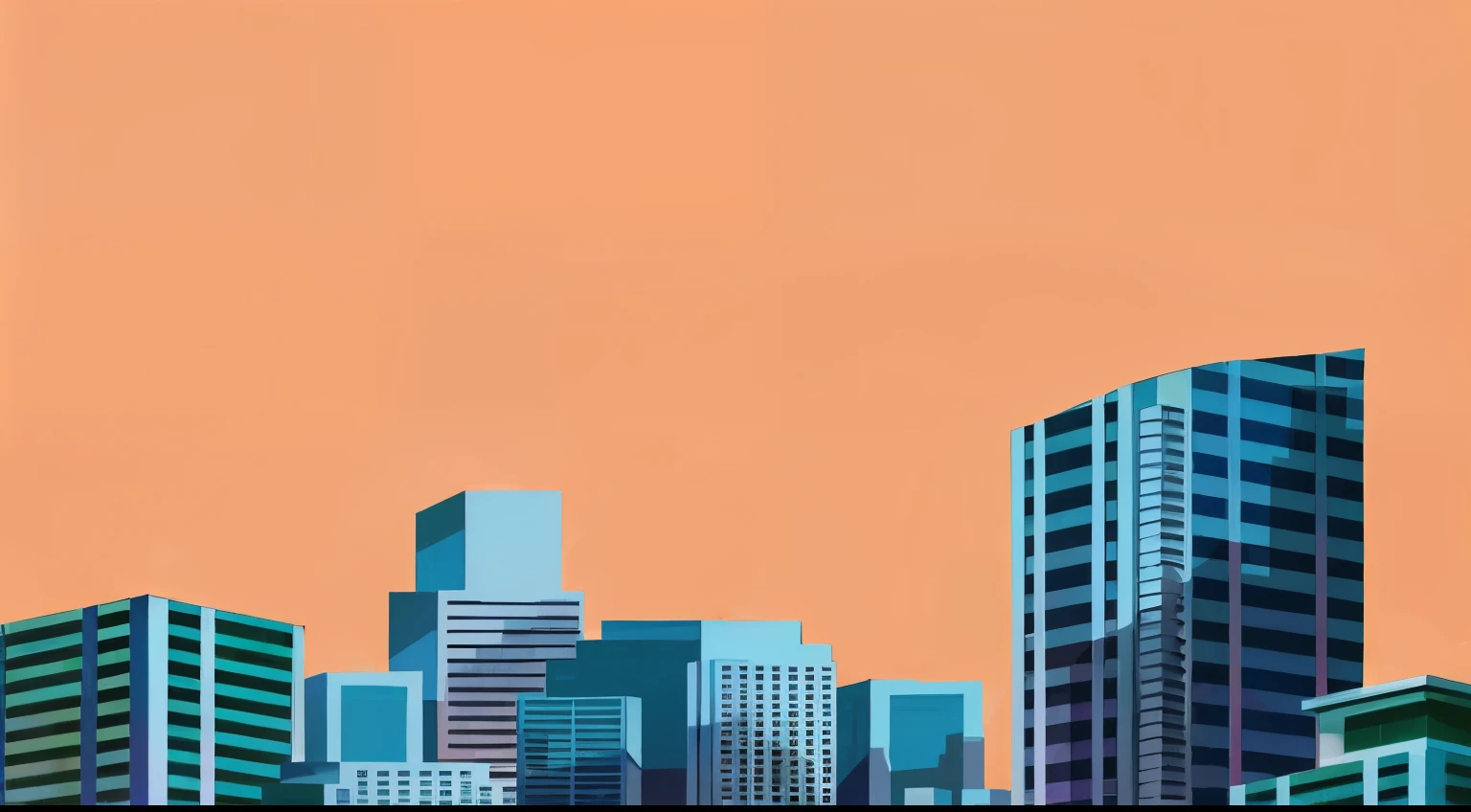 There is a picture of a city skyline with tall buildings - SeaArt AI
