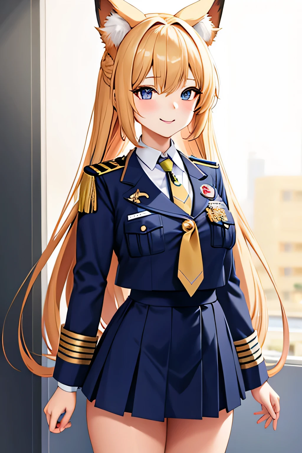 k0hinata,solo,twintails,green eyes,blonde hair - SeaArt AI