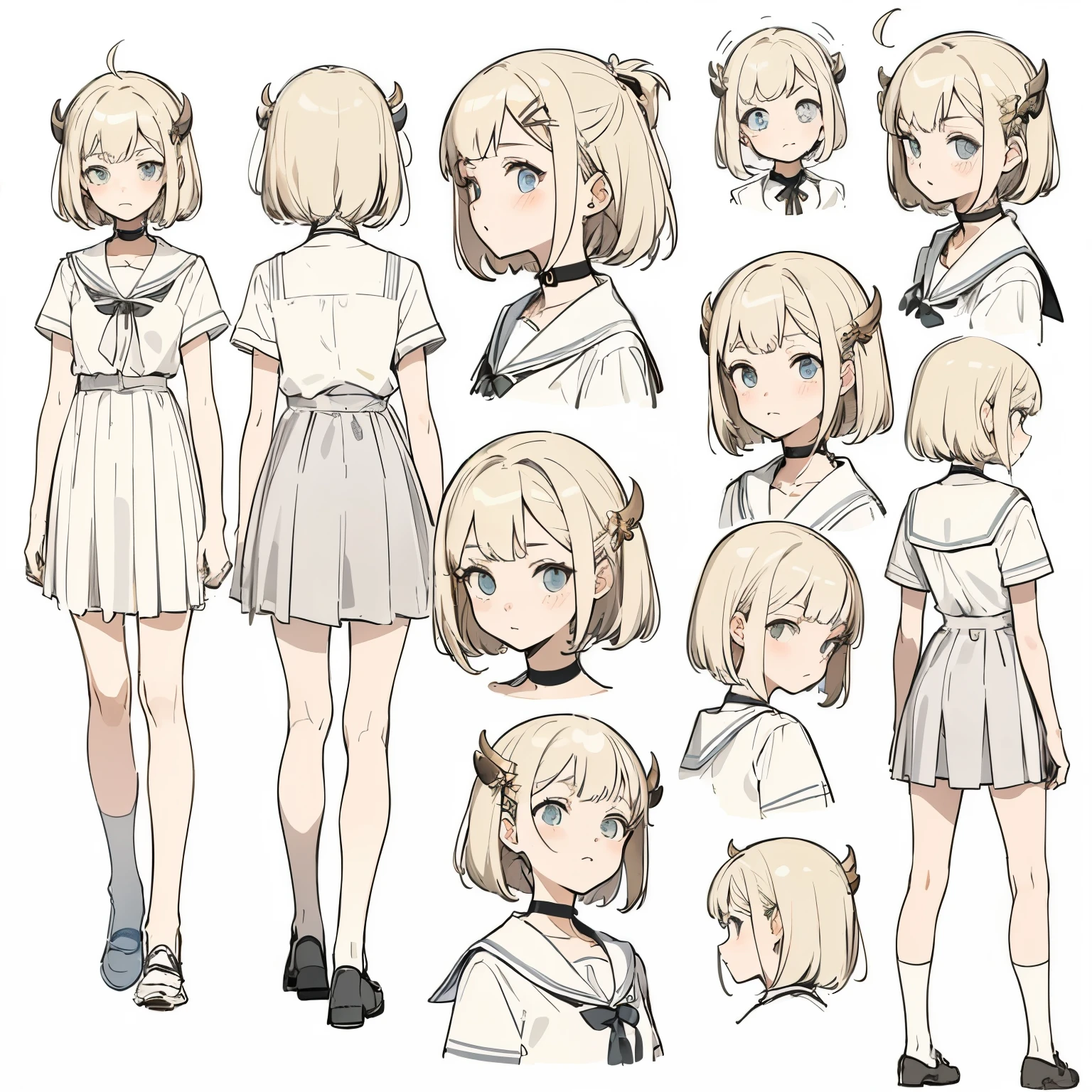A close up of a bunch of anime characters with different expressions ...
