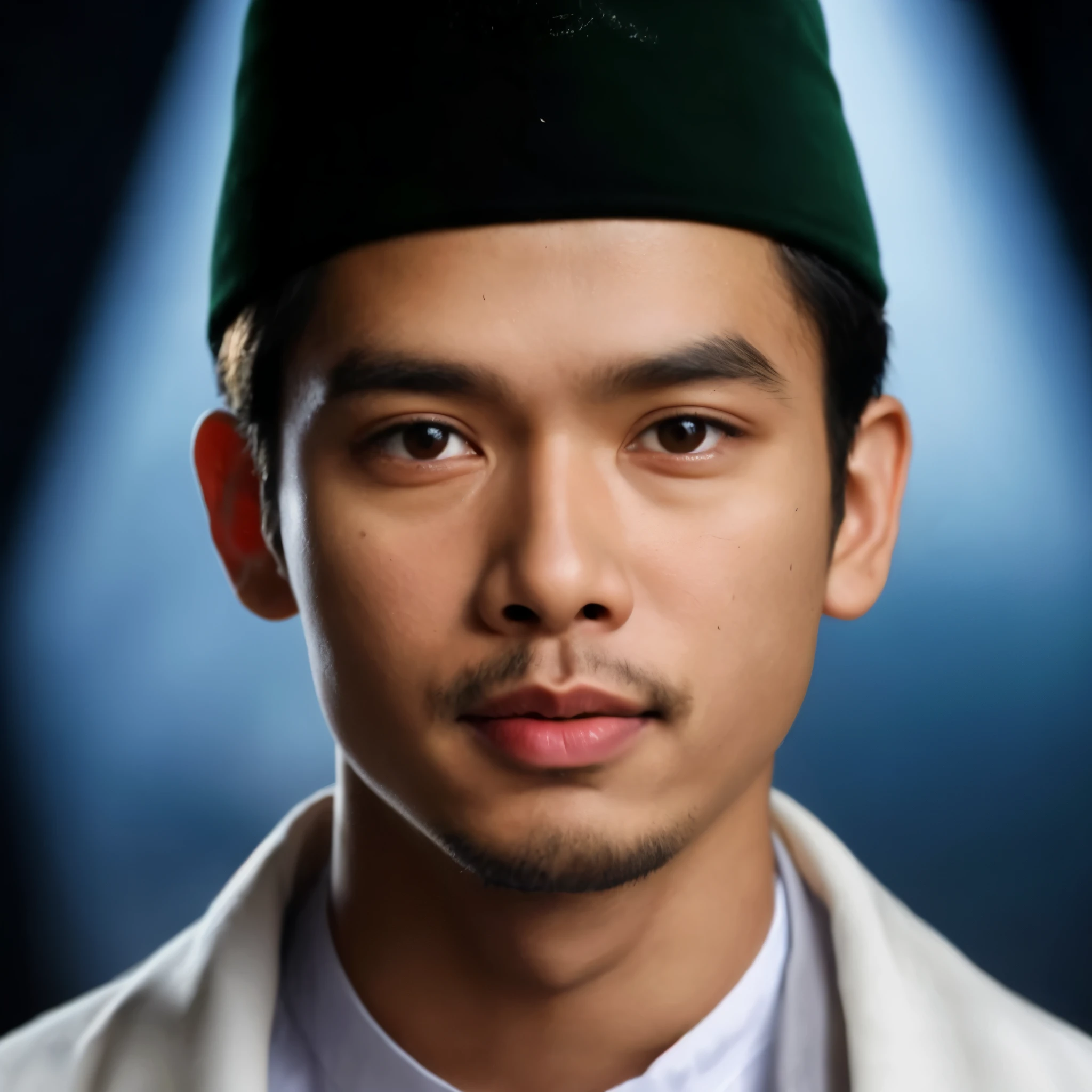 Arafed man in a green hat and white shirt - SeaArt AI