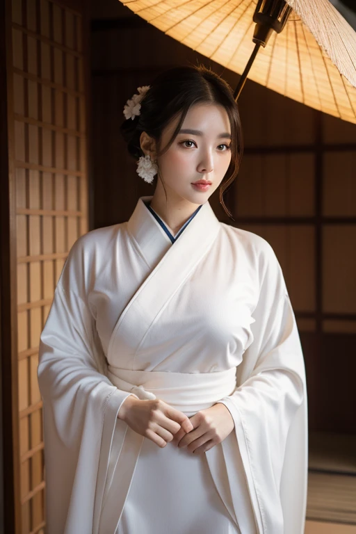 Araffe dressed in a kimono and holding an umbrella, in kimono - SeaArt AI