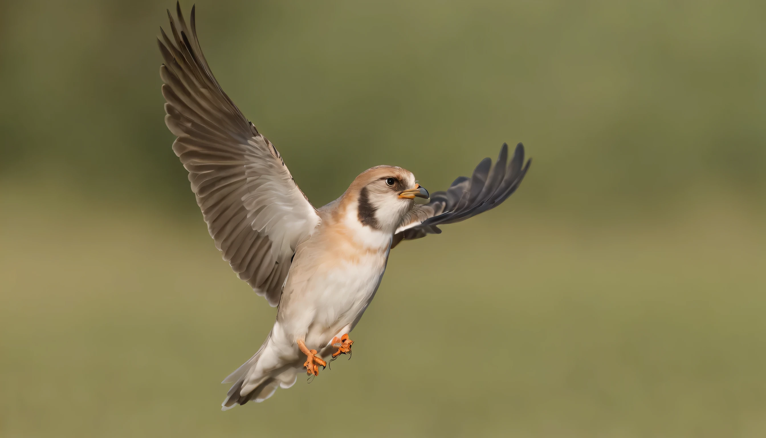 There is a bird that is flying in the air with its wings spread - SeaArt AI