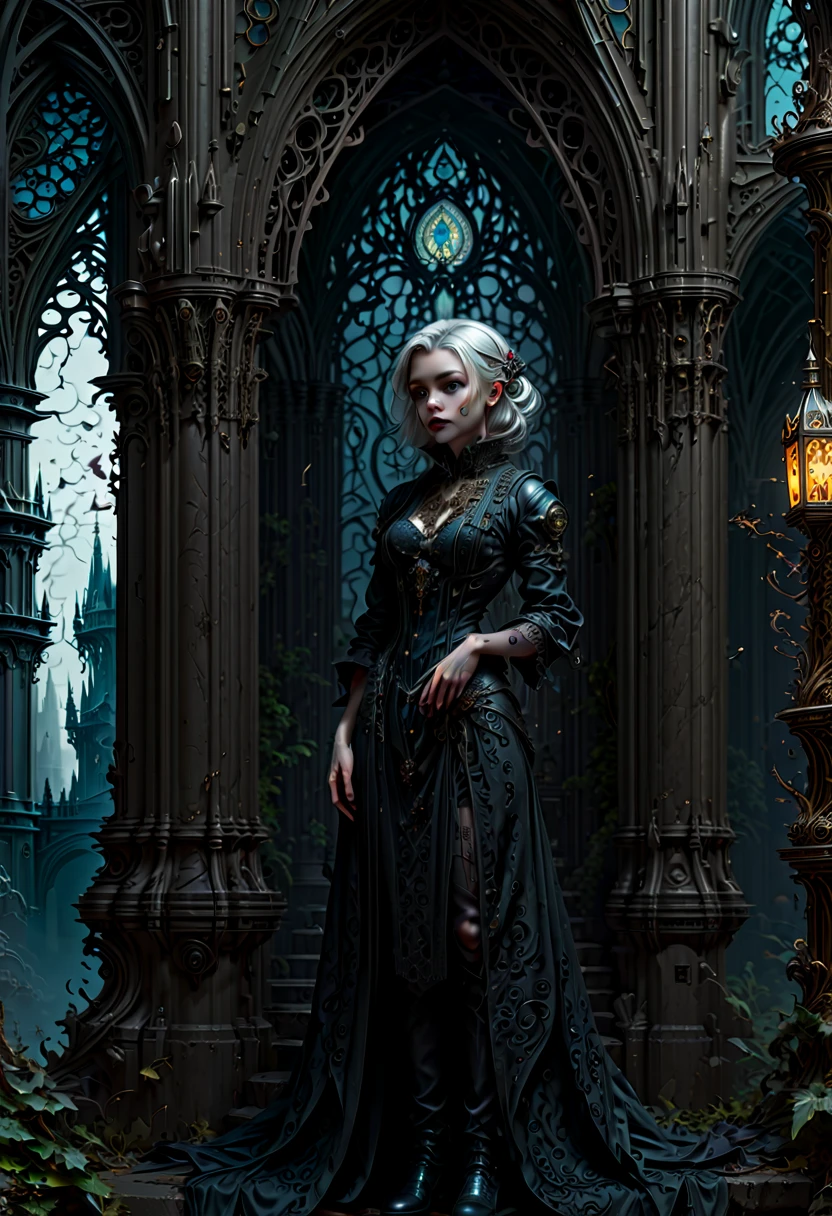 Gothic aesthetic by Hergé, fantasy art, (best quality, masterpiece ...