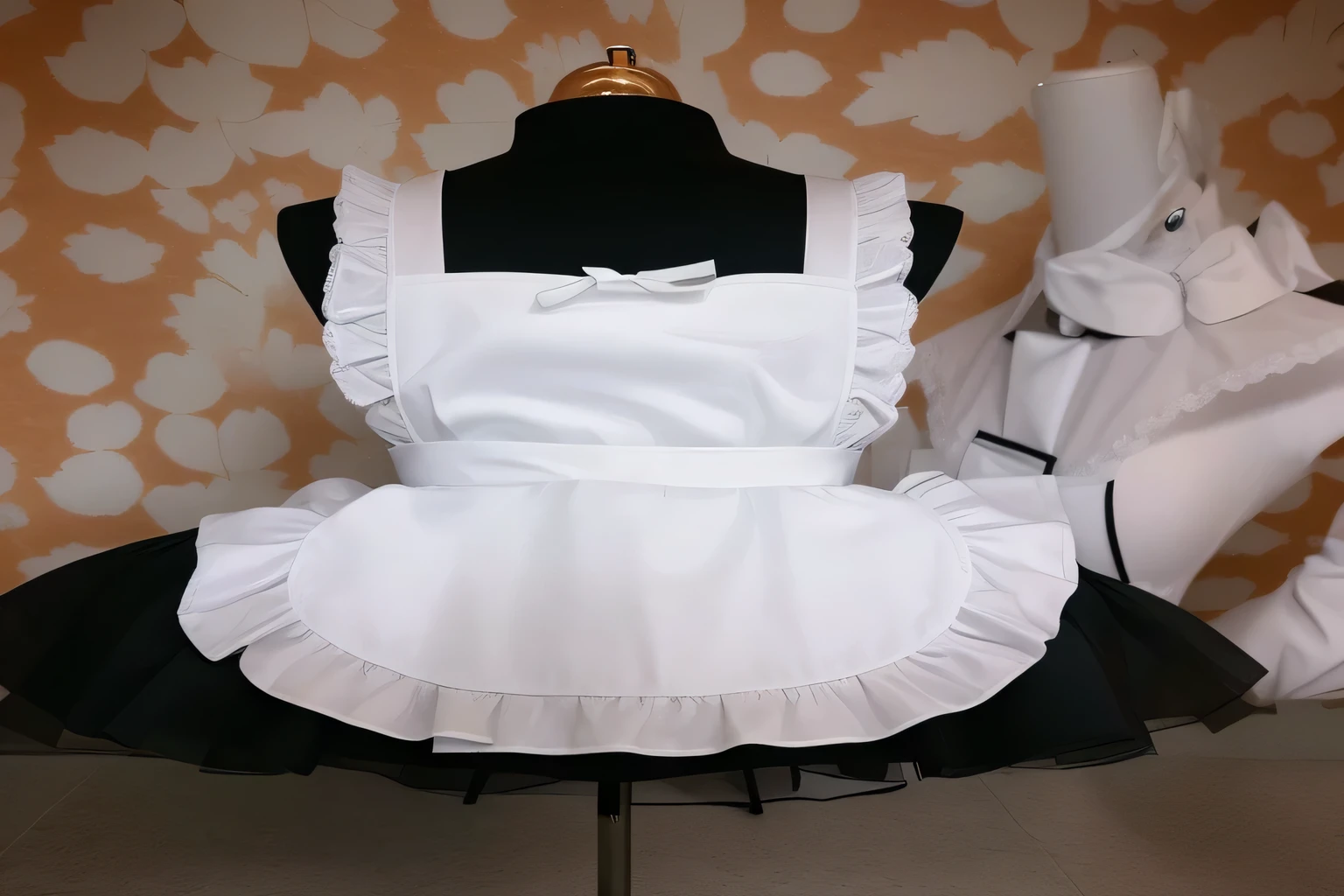There is a dress on a mannequin with a bow on it - SeaArt AI