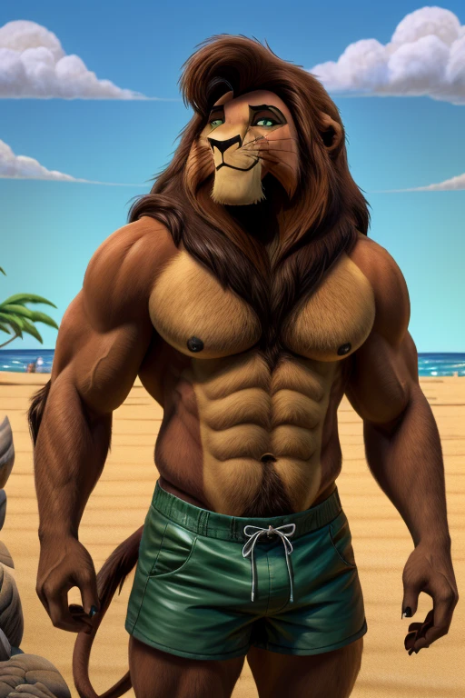 Kovu_(the_lion_king),lion,male,adult,alone,4K,,best quality,looking at the audie - SeaArt AI