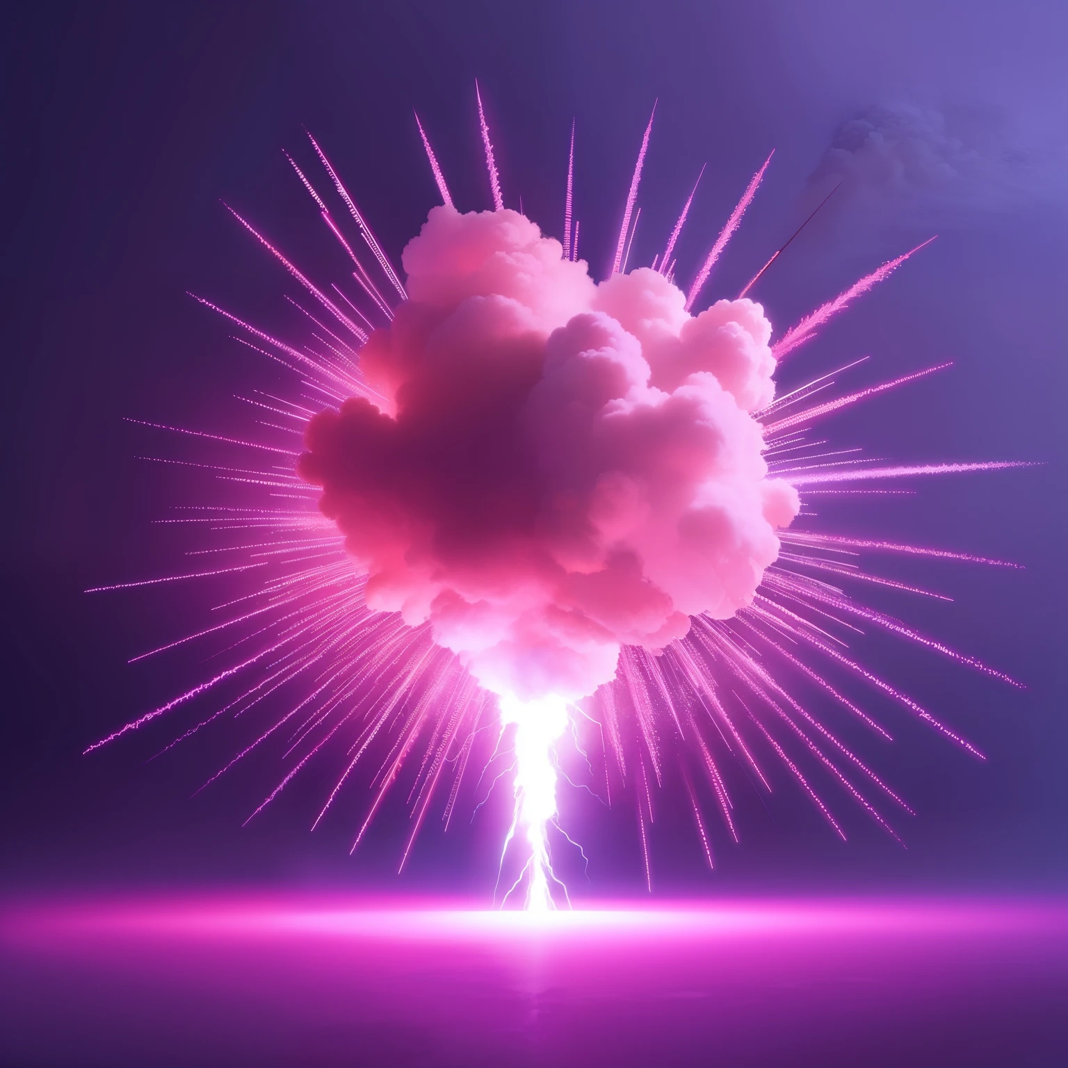 A close up of a cloud with lightning coming out of it - SeaArt AI