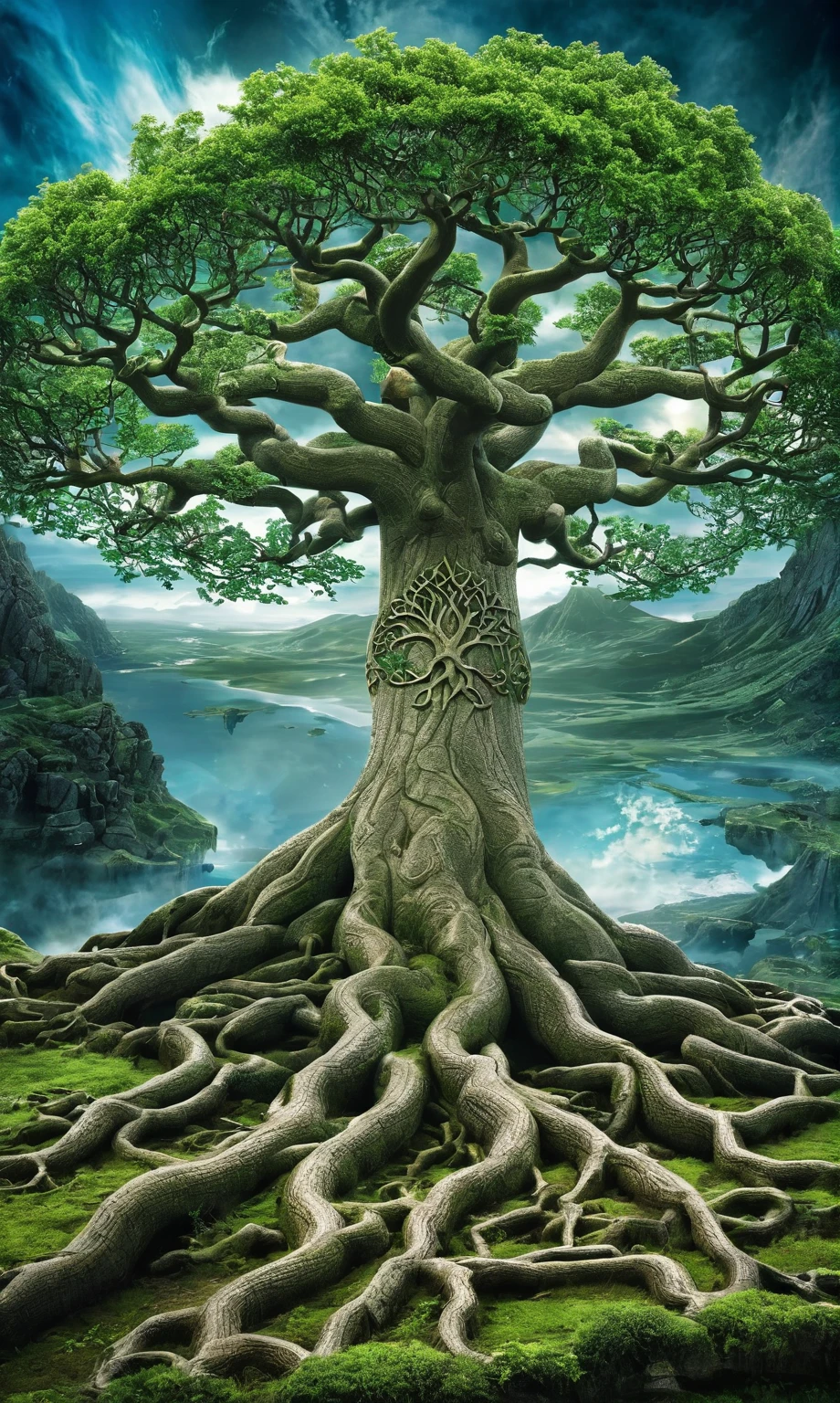 Yggdrasil is the mythical world tree in Norse cosmology, connecting the ...