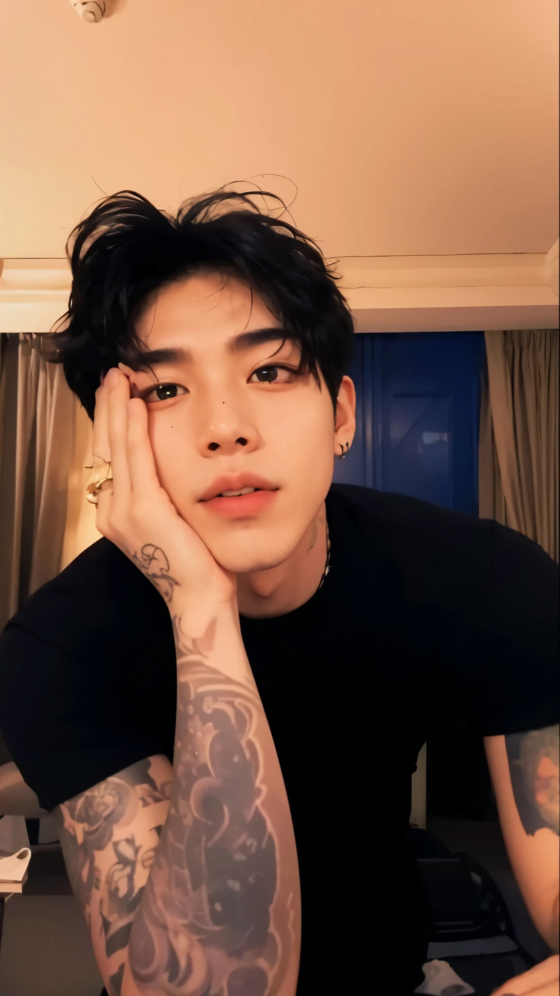 A close up of a person with a tattoo on their arm - SeaArt AI