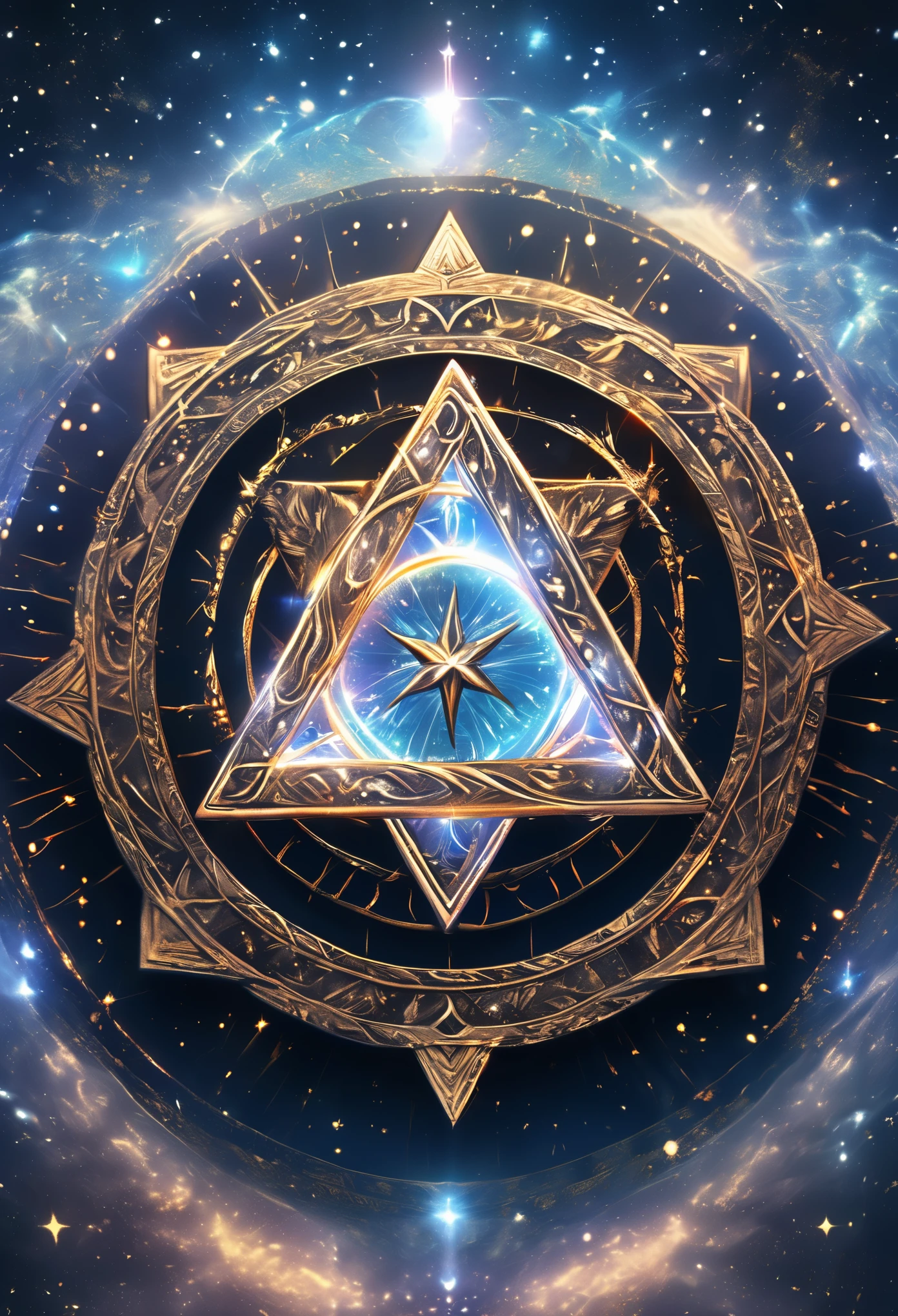 A close up of a star in a circle with a star in the middle - SeaArt AI